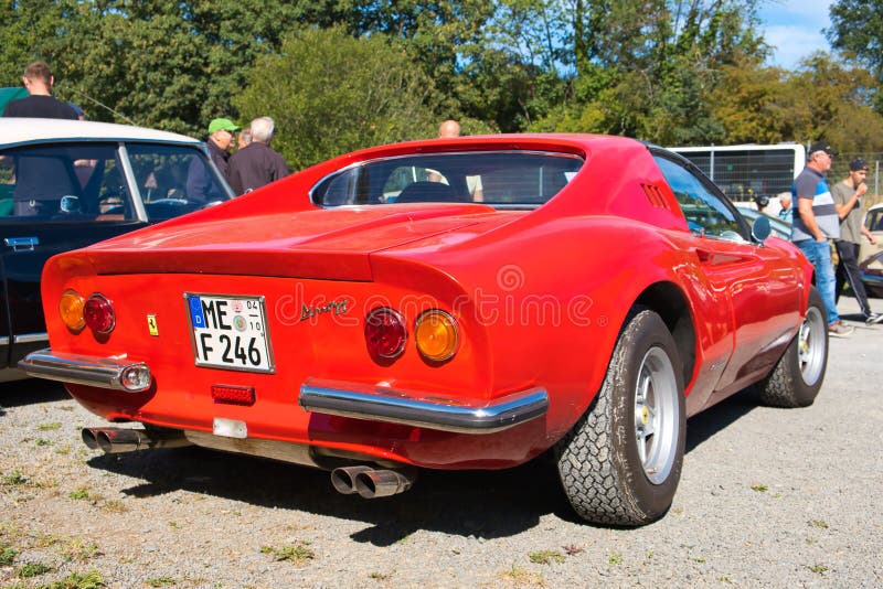 Red Ferrari Dino 246 GT editorial image. Image of italian - 259845620