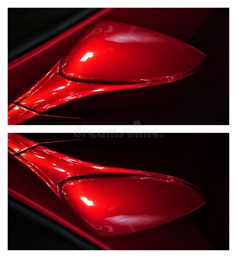 Red Ferrari Exterior Mirrors Stock Image - Image of exterior, mirr ...