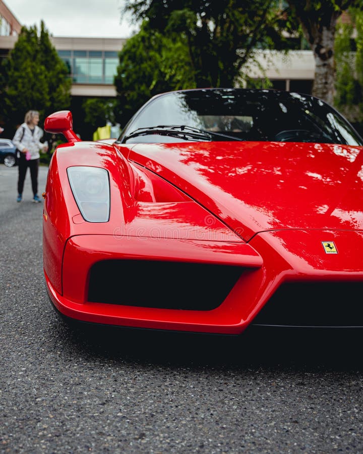 Red Ferrari F40 in street editorial stock image. Image of race - 264124059