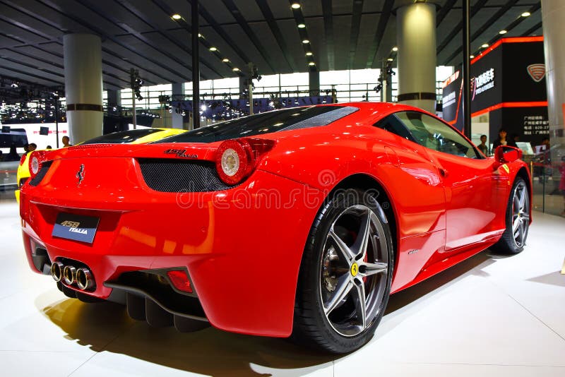 Red Ferrari 458 Italia editorial image. Image of drive - 35393775