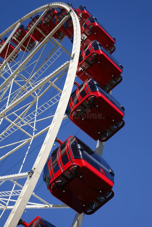Red Ferris Wheel stock image. Image of pleasure, leisure - 9949459