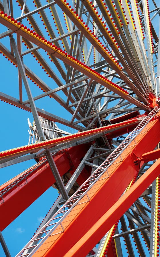 Red ferris wheel. stock photo. Image of tourism, outdoor - 132282698