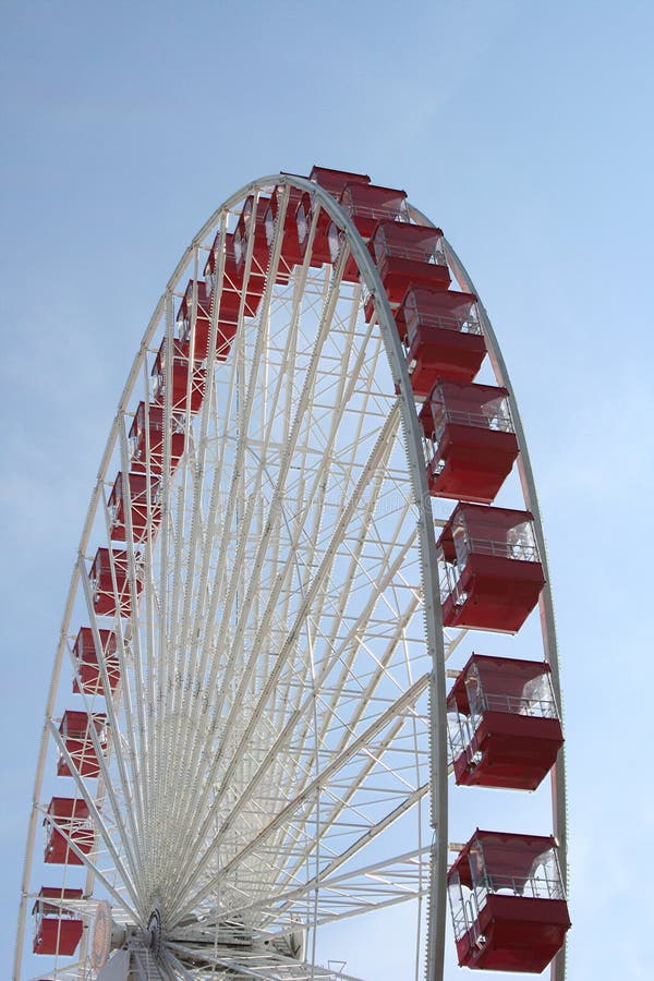 The Red Ferris Wheel stock image. Image of skyn, twirl - 127136301