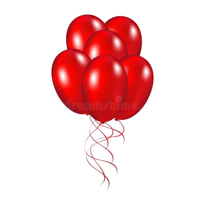 Red Festive Balloons Background Stock Vector - Illustration of ...