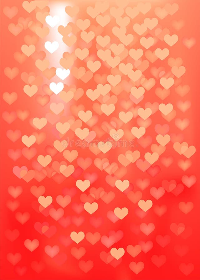 Red Festive Lights in Heart Shape, Vector Stock Vector - Illustration ...
