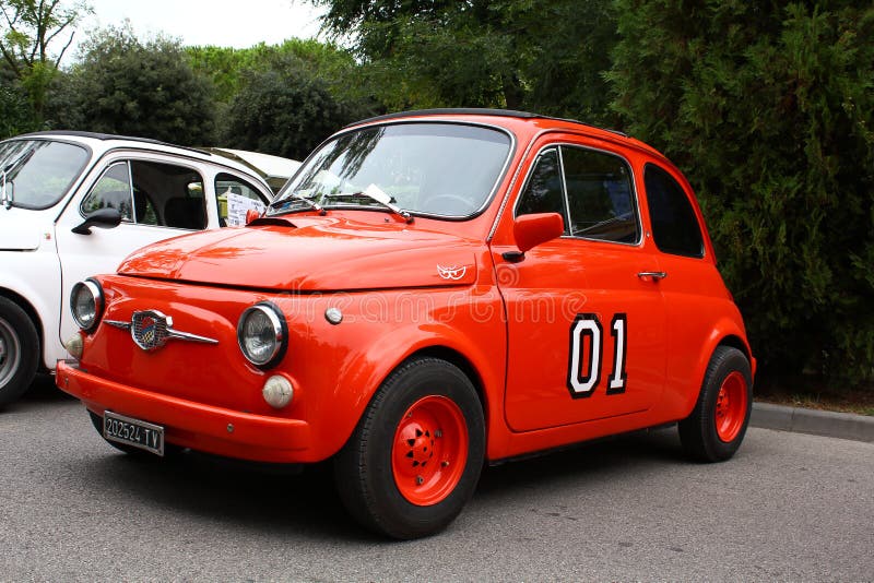 Red Fiat 500 editorial photography. Image of small, cool - 46827362