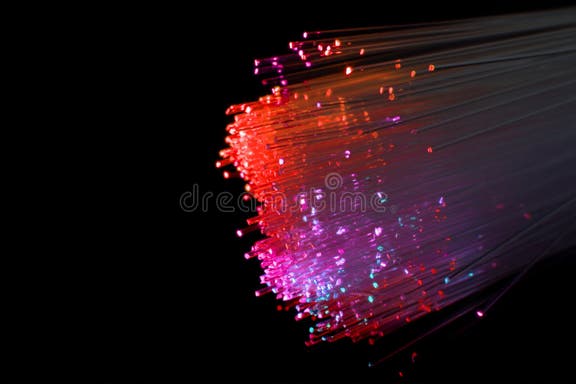 Red Fiber Optic stock image. Image of global, networking - 2668141