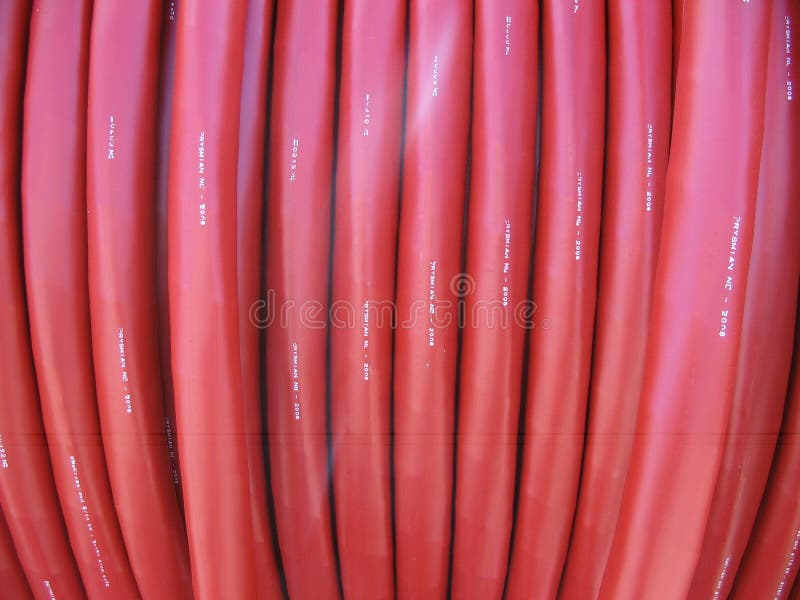 Red Fiberglass Cables stock image. Image of cable, communications - 8507769