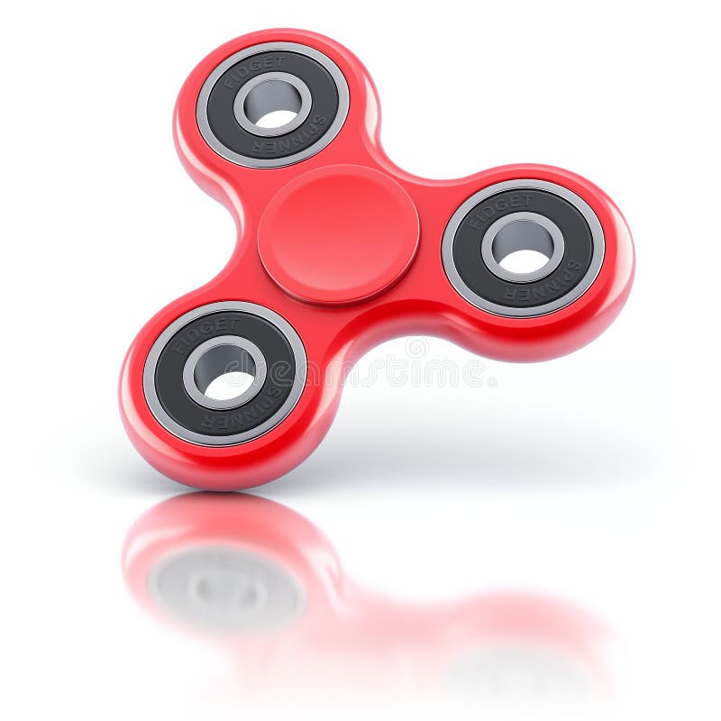 Red fidget spinner stock illustration. Illustration of concept - 92437105