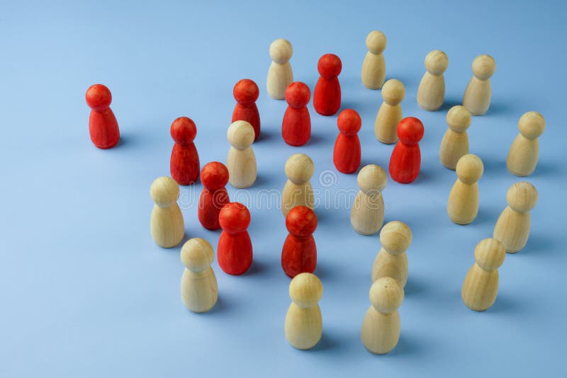 The Red Figure As an Influencer Spreads Information or Rumors. Stock ...