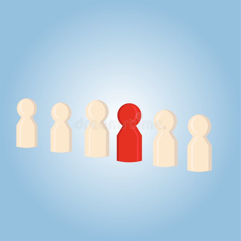 A Red Figure that Stands Apart from Other Identical Figures. the ...