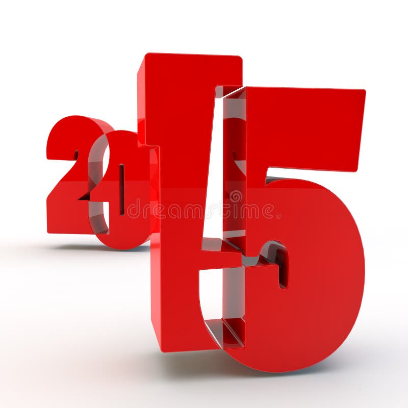 Red figures 2015 stock illustration. Illustration of isolated - 42987060