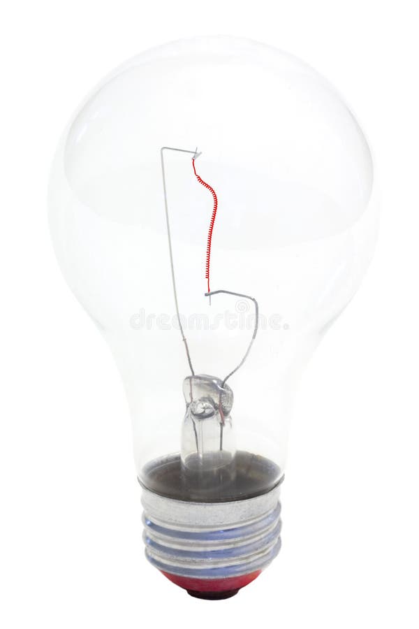 Red Filament Bulb stock image. Image of clear, isolated - 8371115
