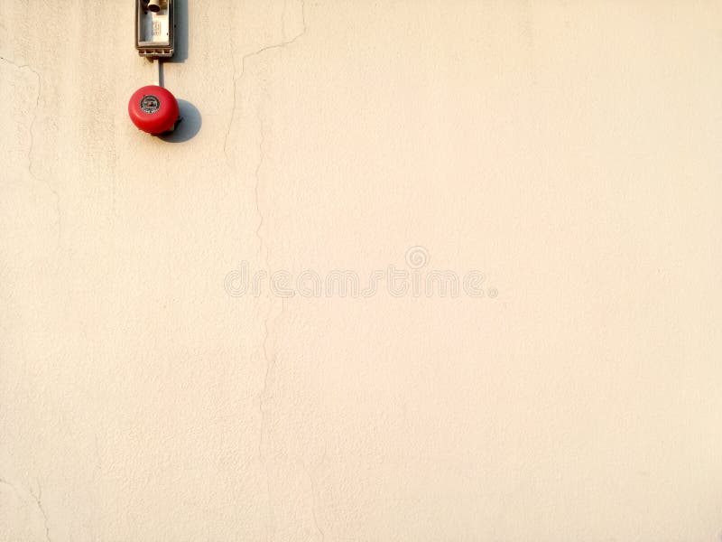Red File Alarm on a Building Wall Stock Photo - Image of alarm, wall ...