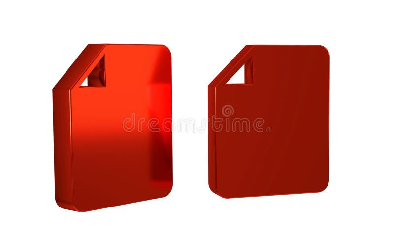 Red File Document Icon Isolated on Transparent Background. Checklist ...