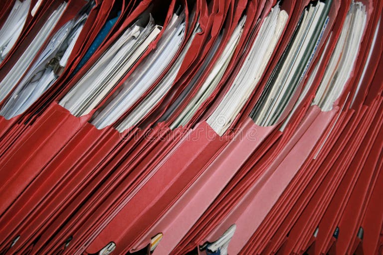 Red Files stock image. Image of financial, information - 2297371