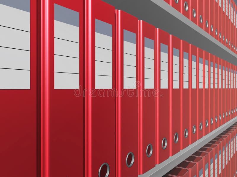 Red Files stock photo. Image of sorting, white, data - 86698670