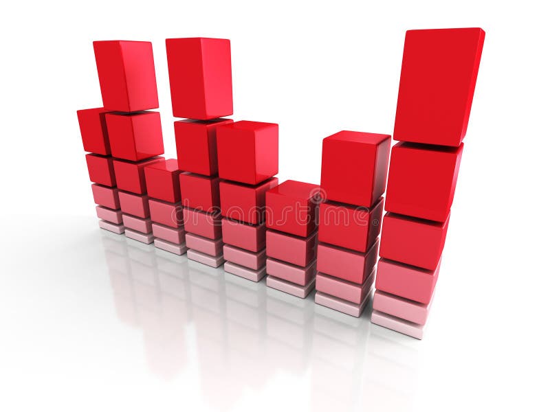 Red Finance Business Bar Chart Graph Stock Image - Image of money ...