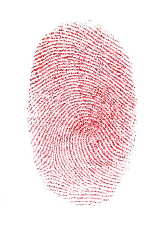 Red Fingerprint stock illustration. Illustration of people - 14326361