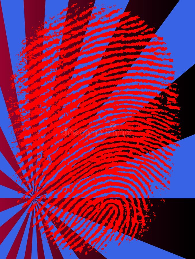 Red FingerPrint Fade stock vector. Illustration of incriminate - 2997730