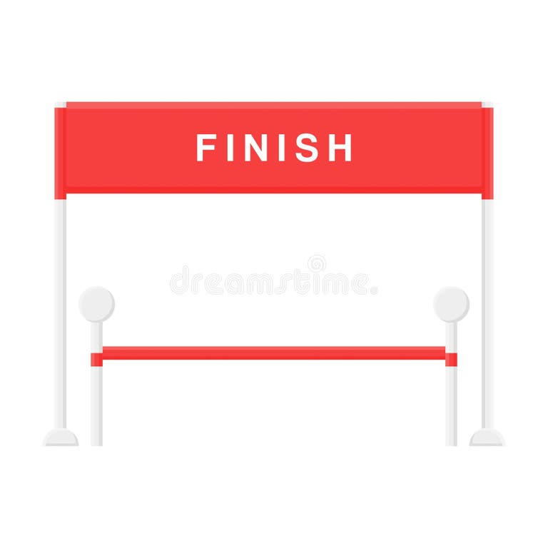 Red Finish Line for Competition Vector Stock Vector - Illustration of ...