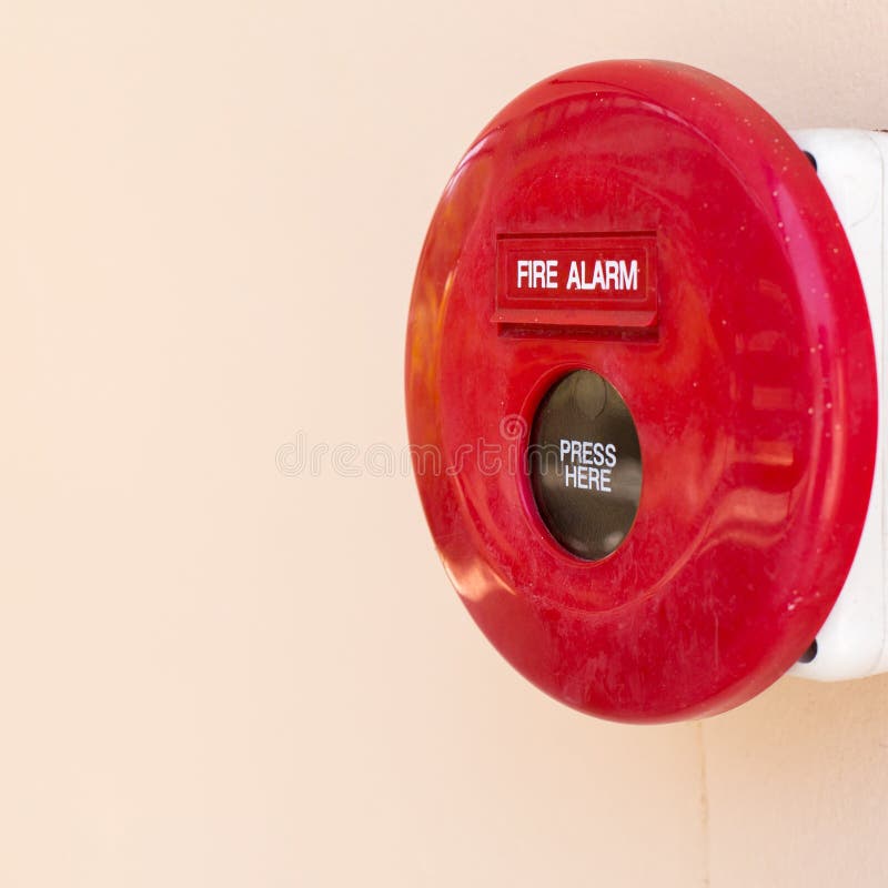 Red fire alarm stock photo. Image of danger, rescue, prevention - 69351596