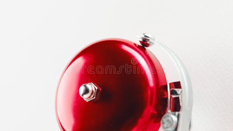 Red Fire Alarm Bell on the White Wall in a Office Stock Image - Image ...