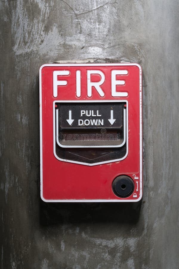 Red Fire Alarm Box stock photo. Image of safety, security - 77438706