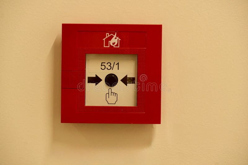 Red fire alarm button stock image. Image of alarm, button - 392539403