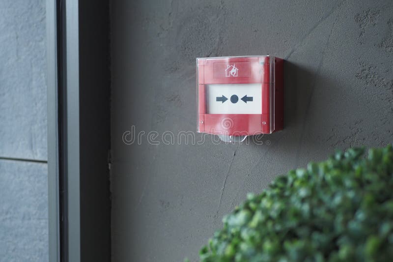 Red Fire Alarm Button on Wall , Stock Image - Image of pull, signs ...