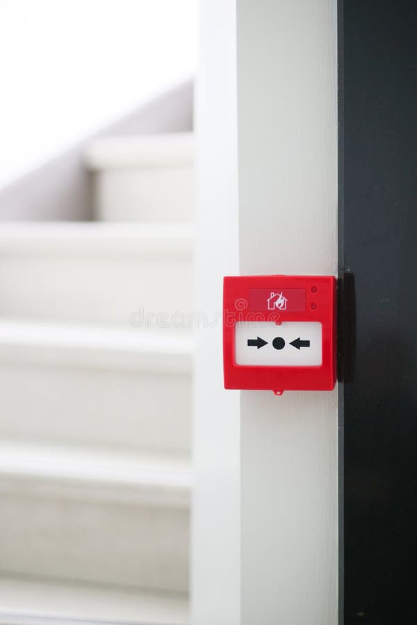 Red Fire Alarm Button on Wall , Stock Photo - Image of equipment ...