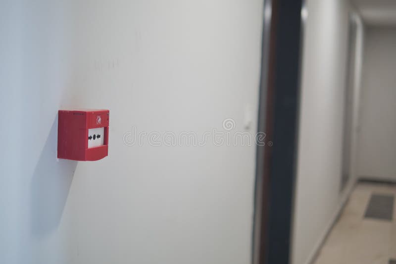 Red Fire Alarm Button on Wall , Stock Photo - Image of equipment ...