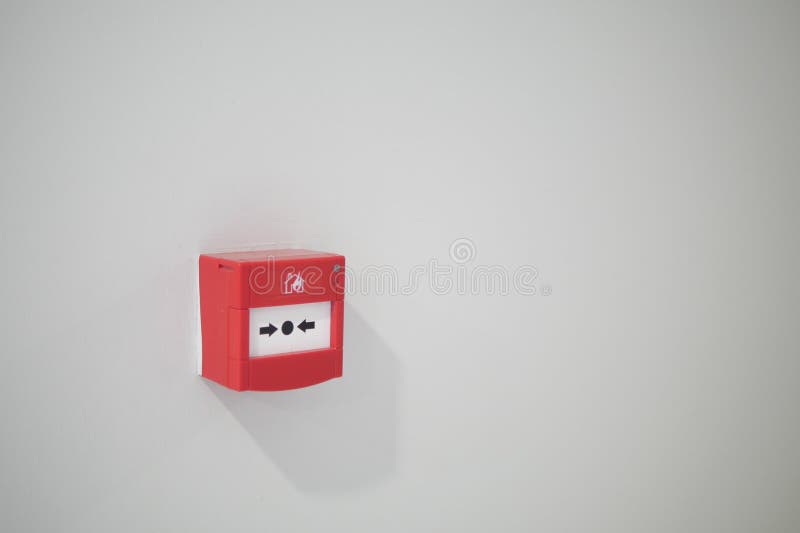 Red Fire Alarm Button on Wall , Stock Photo - Image of fire ...