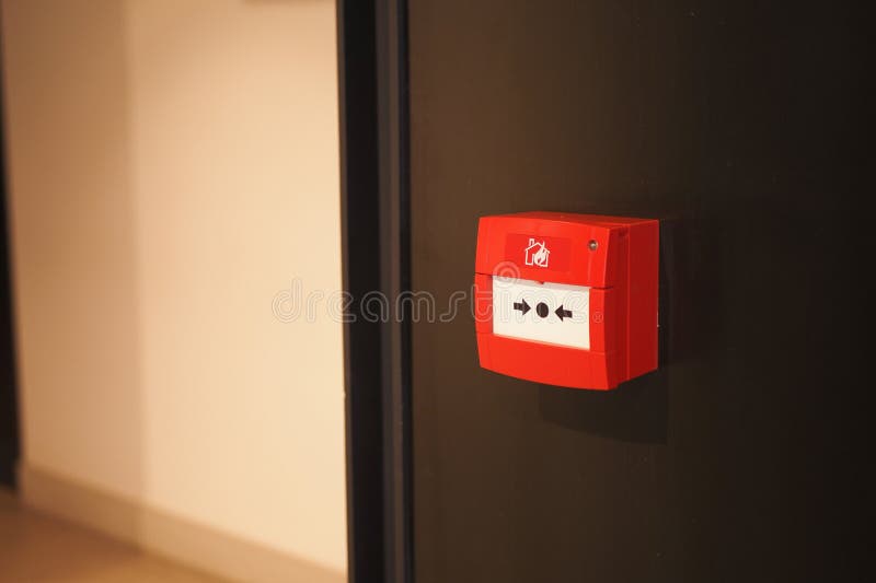 Red Fire Alarm Button on Wall , Stock Photo - Image of control, siren ...