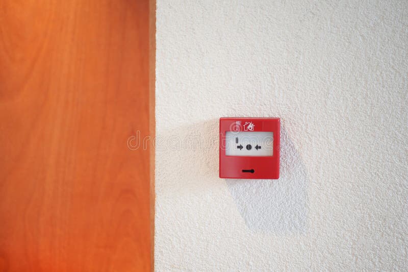 Red Fire Alarm Button on Wall , Stock Photo - Image of alert, help ...
