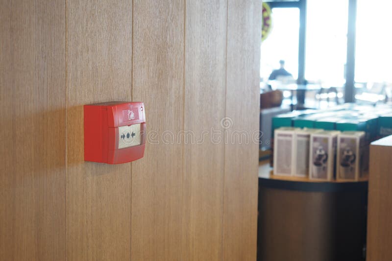 Red Fire Alarm Button on Wall , Stock Photo - Image of warning, rescue ...