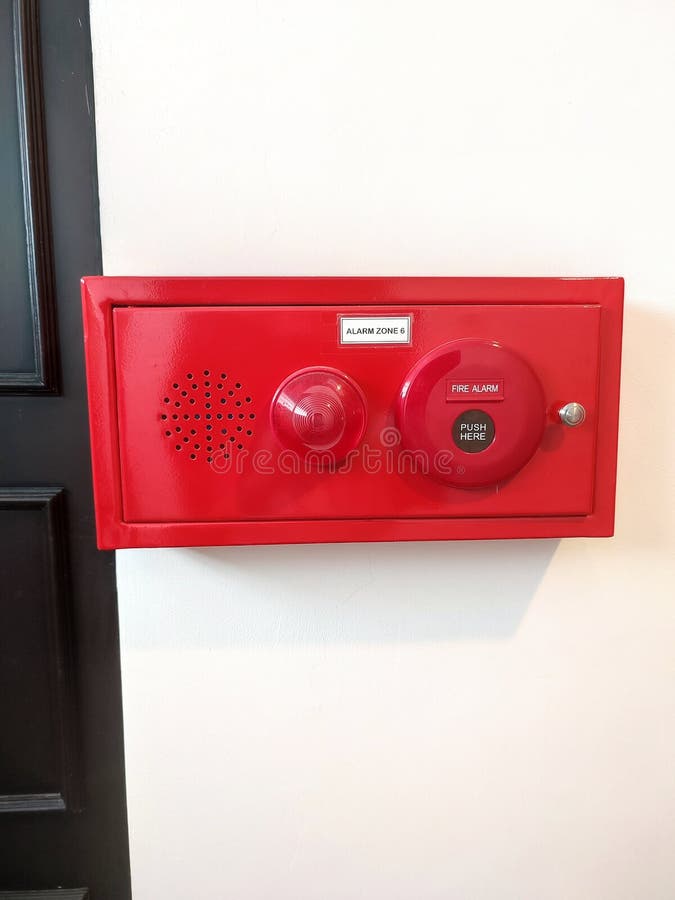 Red Fire Alarm for Home Safety Stock Image - Image of home, fire: 240151215