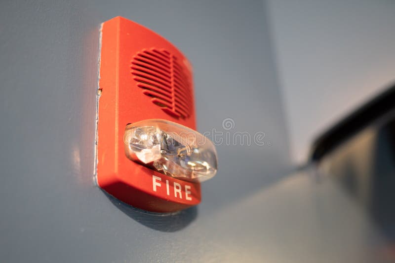 Red Fire Alarm Smoke Sensor Stock Image - Image of fire, symbol: 130585173