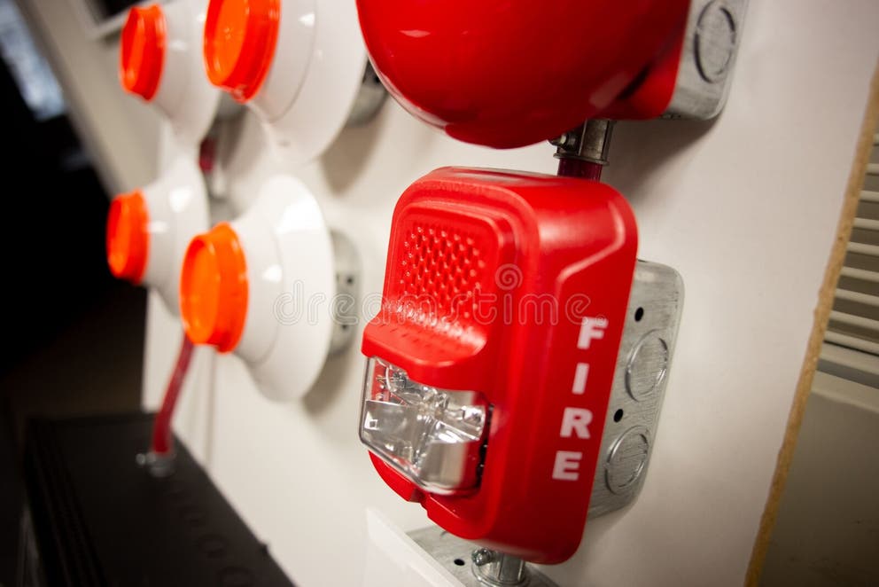 Red Fire Alarm System Sensor Stock Image - Image of danger, tool: 261338549