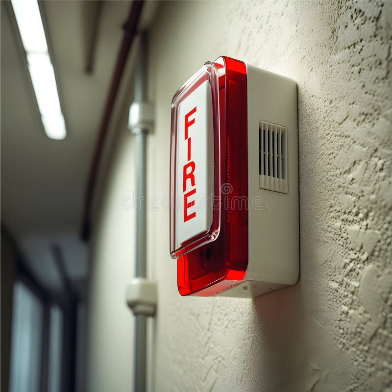 Red Fire Alarm Wall Box Pull To Activate Stock Illustration ...