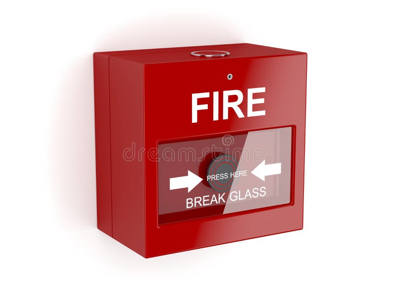 Fire Alarm Sign, Label with Hand Pulling Handle Stock Vector ...