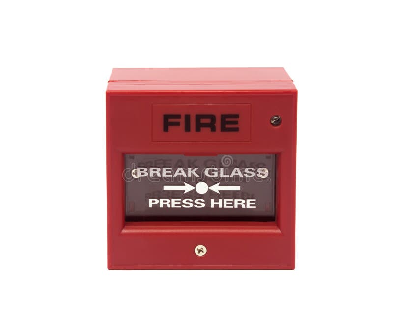 Fire Alarm Switch Box. Pull Down To Activated the Alarm. Stock Photo ...