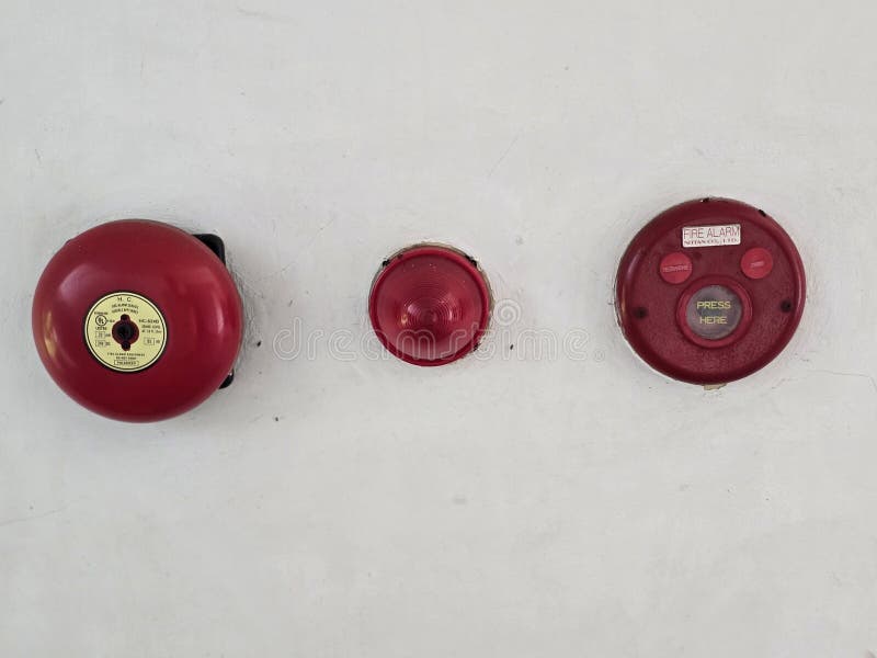 Red Fire Alarms on the White Wall Editorial Image - Image of fire ...