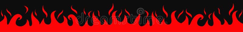 Red Fire on a Black Background. Vector Illustration for Design - Vector ...