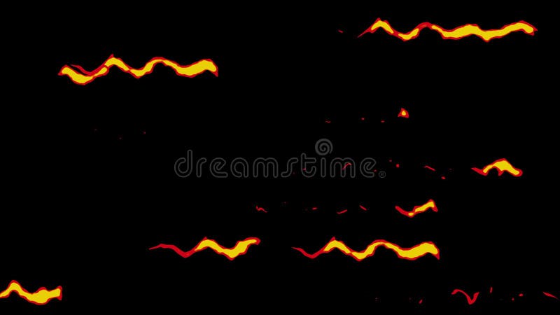 Red Fire with Cartoon Speed Lines. Comic Rays on Black Background ...