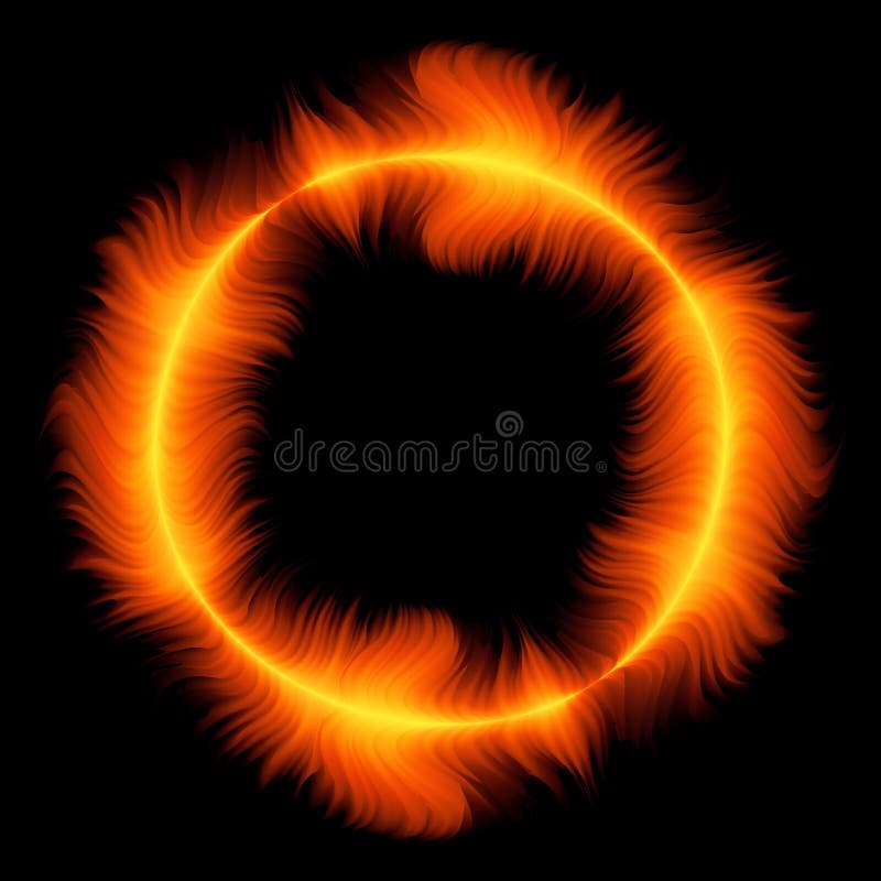 Ring of fire flame stock vector. Illustration of bonfire - 95171522