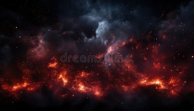 Red Fire Embers Particles Texture Overlays with Smoke Stock ...