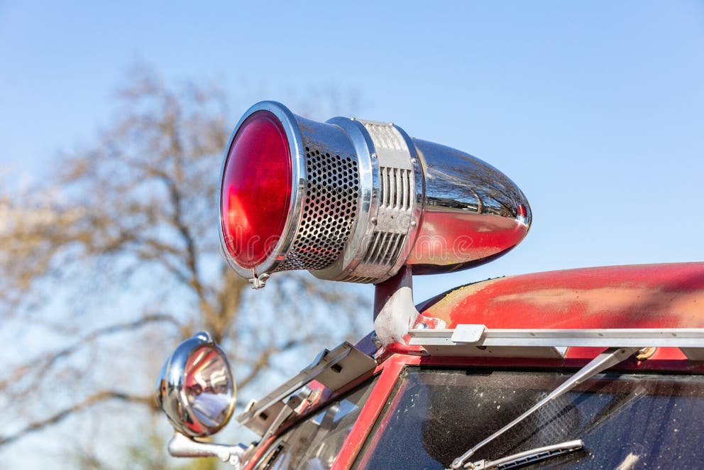 Red fire engine horn stock photo. Image of emergency - 178936666