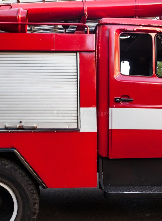 Red fire engine stock image. Image of engine, firework - 177342017