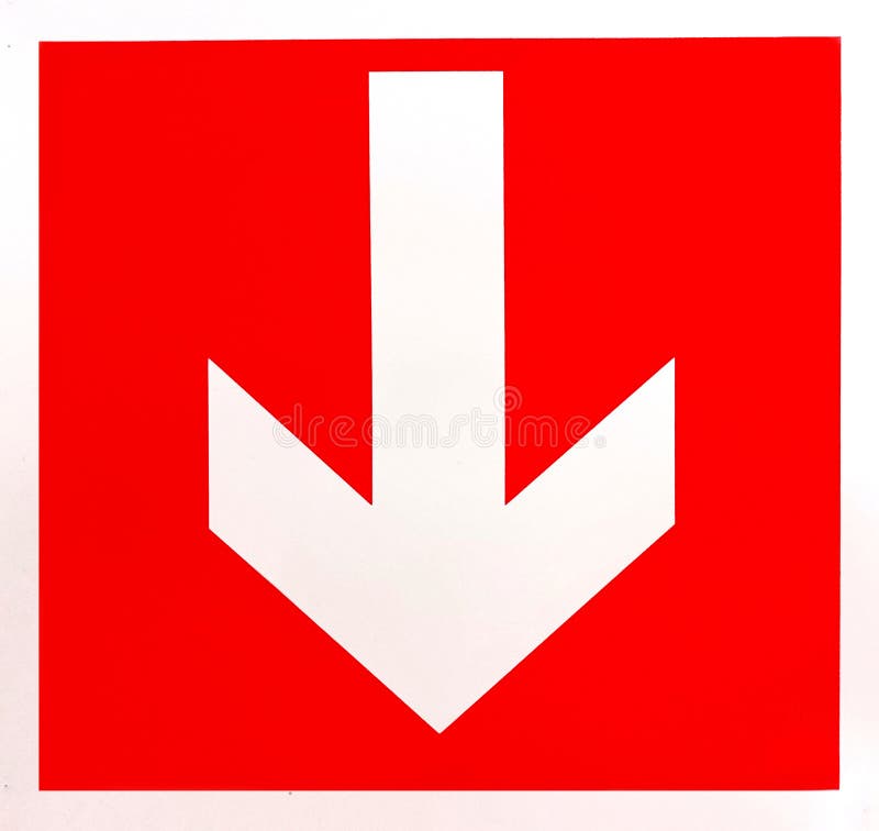 The Red Fire Exit Sign Indicates the Direction of Evacuation.. Stock ...
